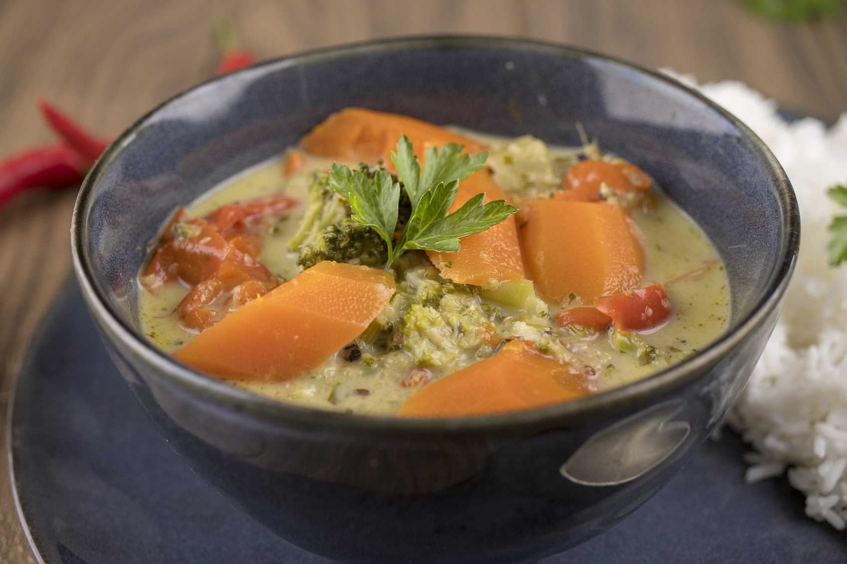 Vegan groene curry met groenten - Helen cooks and Helen bakes